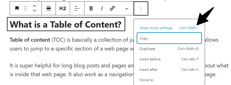 How To Add A Table Of Contents In Wordpress Using Anchor Links No Plugin Required Key2blogging