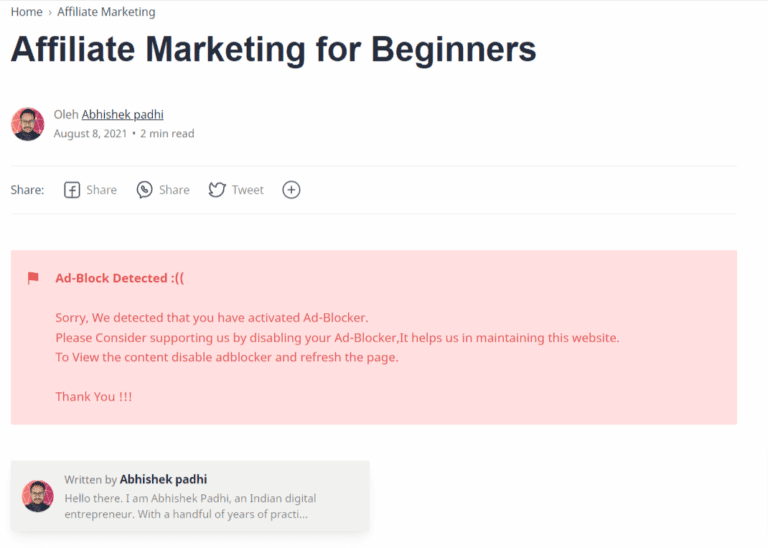 How To Install Anti Adblock Script In Blogger? | Key2Blogging
